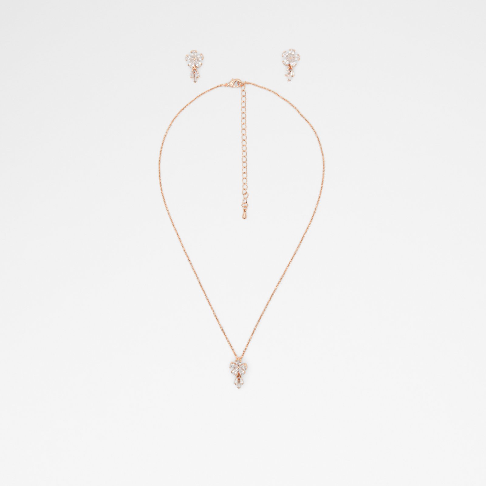 Cotile Rose Gold Women's Necklace and Pierced Earrings Set | ALDO Shoes UAE